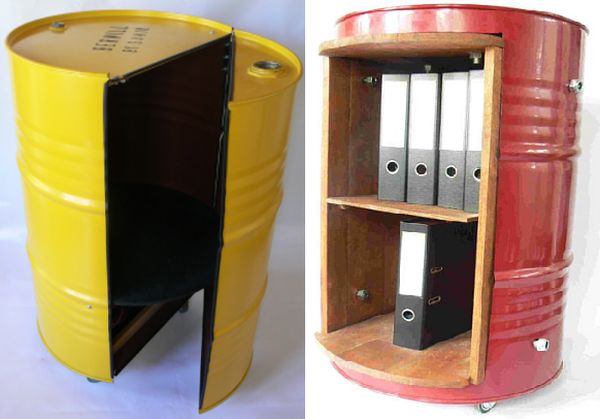 Old metal barrels get second life in form of recycled furniture - Homecrux