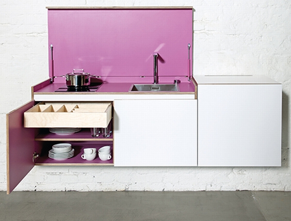Miniki compact modular kitchen system adds style to your apartment ...