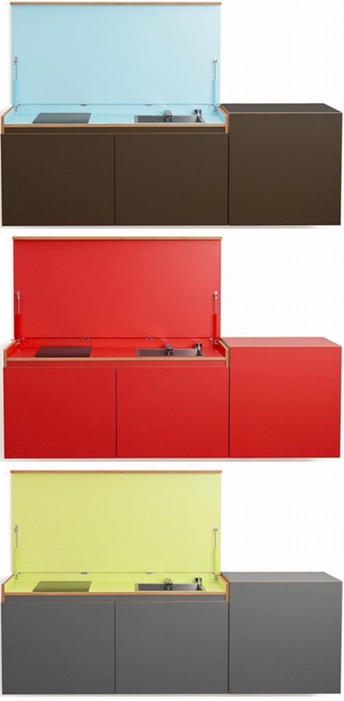 Miniki compact modular kitchen system adds style to your apartment ...