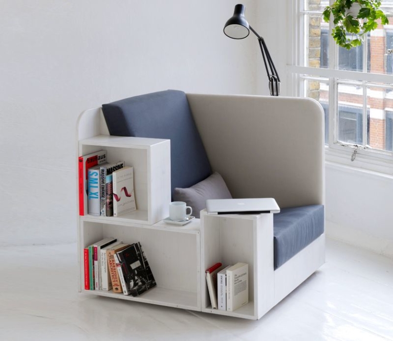 10 Bookshelf Chair Design Ideas for Bookworms (In Pictures)