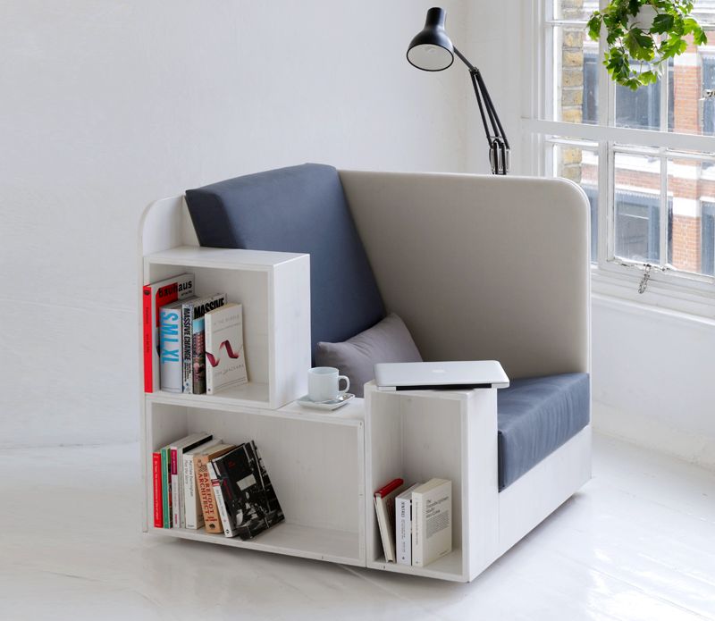 10 Bookshelf Chair Design Ideas for Bookworms (In Pictures)