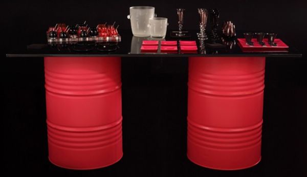 How to make colorful tables with old tires and waste drums - Homecrux