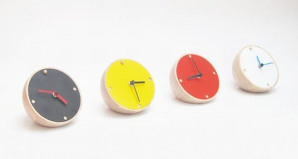 Ancient glass clock inspired modern Half Circle desk Clock - Homecrux