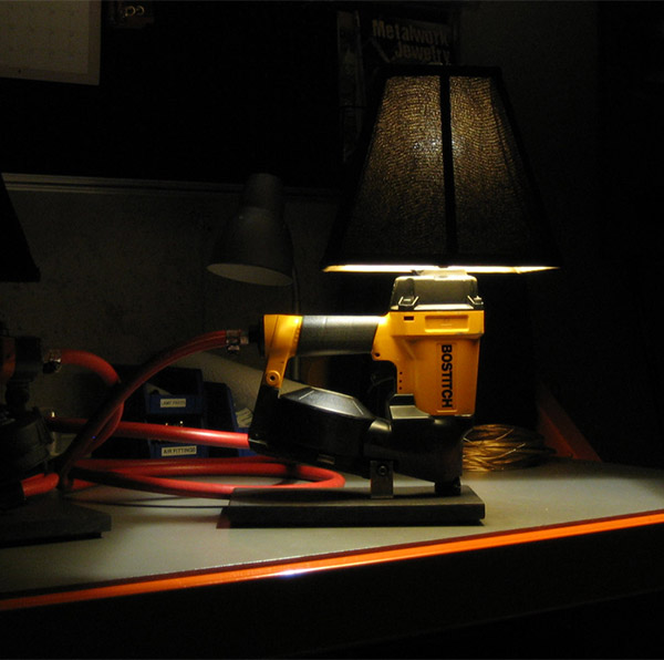 Designer Contrives Air Tool Lamps Using Real Power Tools as Support ...