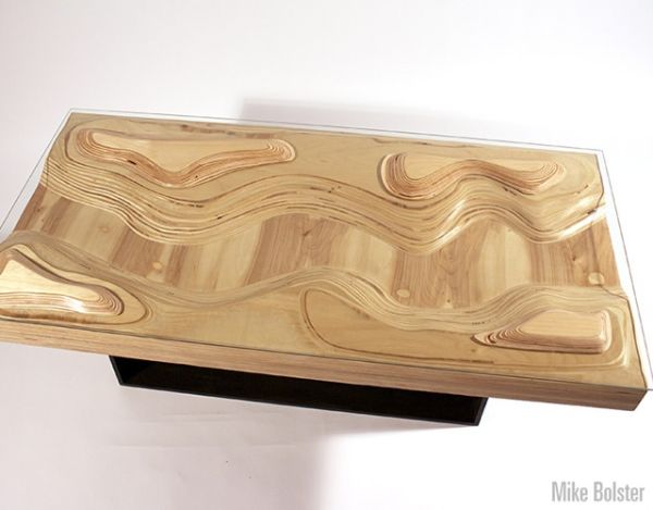 'Peaks and Valleys' table inspired by real time topography - Homecrux