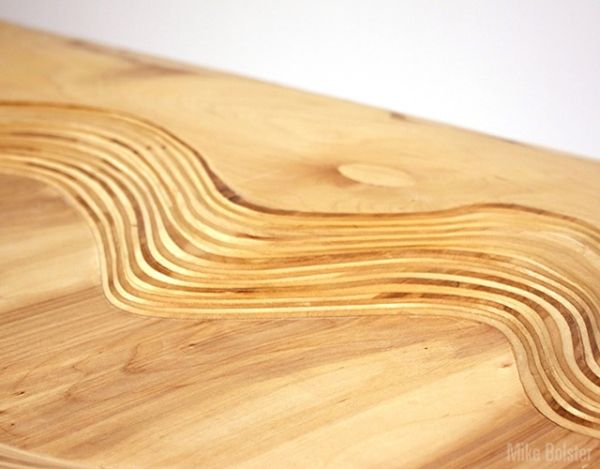 'Peaks and Valleys' table inspired by real time topography - Homecrux