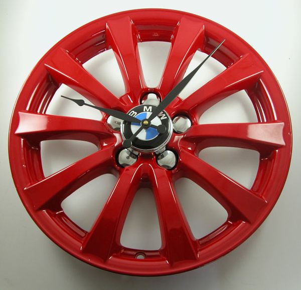 Refurbished Alloy Wheel Ferrari Wall Clock