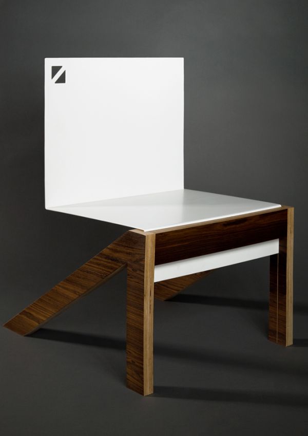 Triagonal chair is defined by linear geometry and contrasting materials ...
