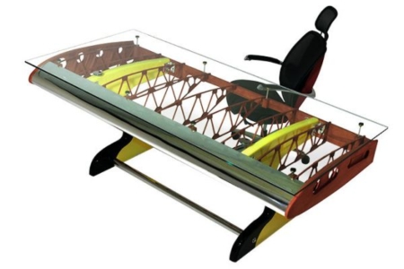 MotoArt creates a classy residential desk from vintage aircraft parts ...