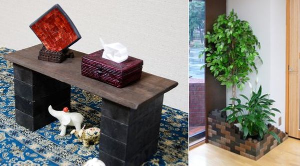 Ren Block eco bricks to build Eco friendly furniture items at home