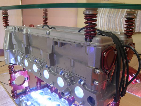 Mercedes-Benz Engine Coffee Table with Built-In LED Lighting