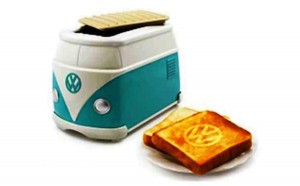 Volkswagen Minibus Toaster Imprints VW Logo on Toast