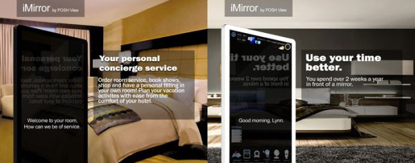 The smart iMirror doubles up as a net connected touchscreen device ...