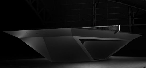 Stealth Ping-Pong Table made from jet aircraft aluminum, carbon fiber ...