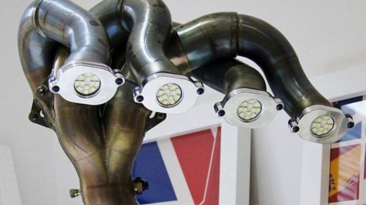 Lamp Made From Exhaust Pipe of Renault F1 Car