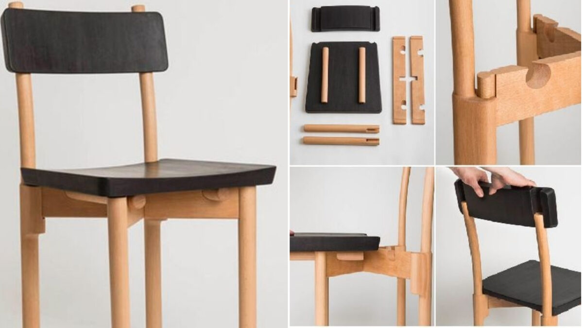 PEG Wooden Chair can be Assembled/Disassembled Within Seconds