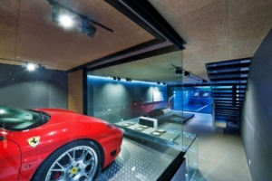 Sleeping right next to your supercar: Inspiring homes with living room ...
