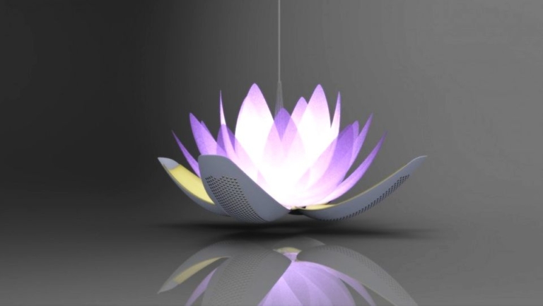 Lotus Flow is Flower-Shaped Air Purifier and Hanging Light