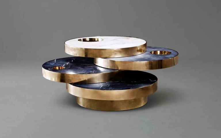 Solaris Table inspired by orbital movements of solar planets - Homecrux