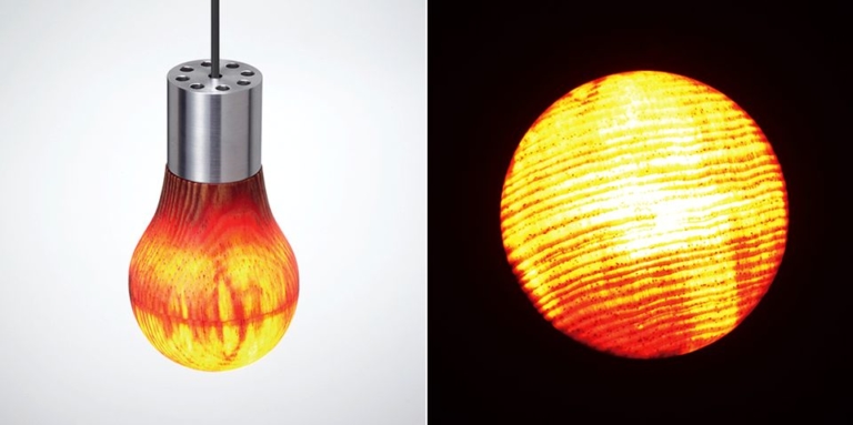 Wooden Lightbulb by Ryosuke Fukusada for Ledon
