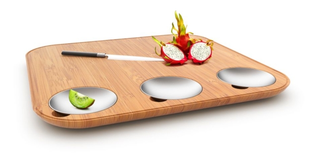 CHOP Board With Three Integrated Bowls Optimizes Work Flow in Kitchen