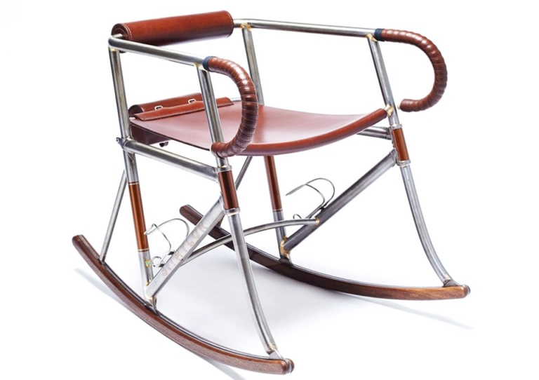 Bicycle-Themed Rocking Randonneur Chair by Two Makers