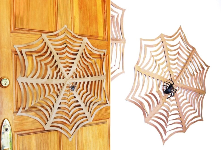 Halloween Decorating Ideas: DIY Origami Spider Webs