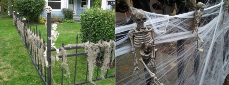 45+ Spooky Ideas to Decorate Front Gate and Fence for Halloween
