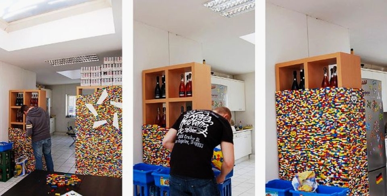 NPIRE Studio uses 55,000 LEGOs to create a funky pixilated room divider ...