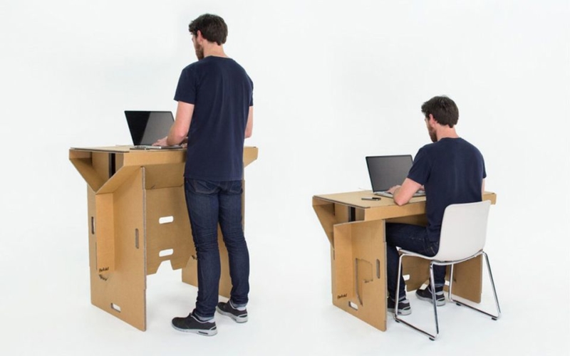 Refold’s cardboard standing desk offers flexibility to your workspace ...