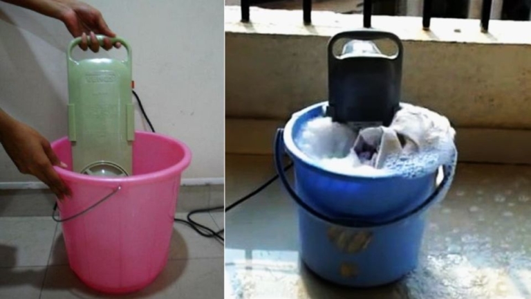Venus Turns Ordinary Bucket into a Washing Machine