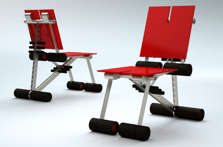 Multipurpose Tangram Chair Transforms into Various Configurations