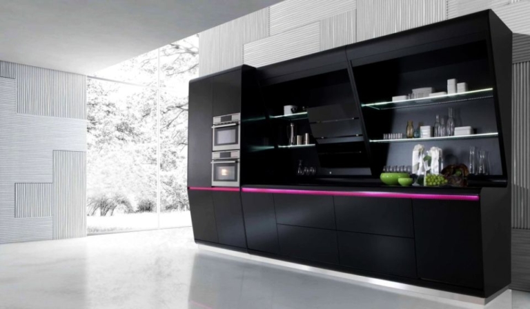 Karim Rashid’s Kook kitchen boasts sinuous silhouettes with jazzy LED ...