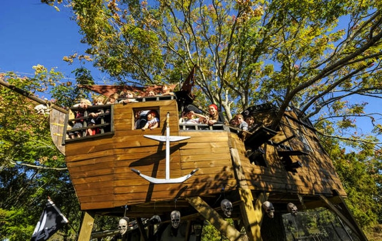Jeanerette neighbors build pirate ship treehouse for 5-year-old twins ...