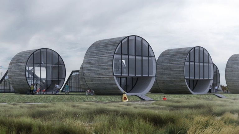 Rolling Homes offer tubular residential concept for waterfront village ...