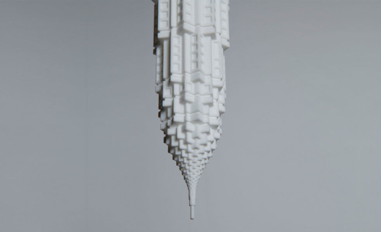 Stalactites pendant lamps boast upturned NYC’s skyscrapers - Homecrux