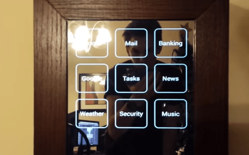 Android-powered mirror lets you see notifications and access internet ...