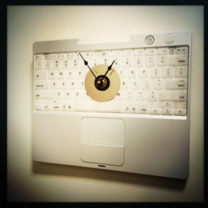 Recycled Apple Keyboard Wall Clock