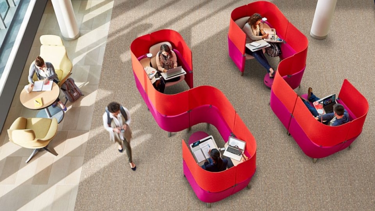 Brody office pod by Steelcase provides stress-free workspace