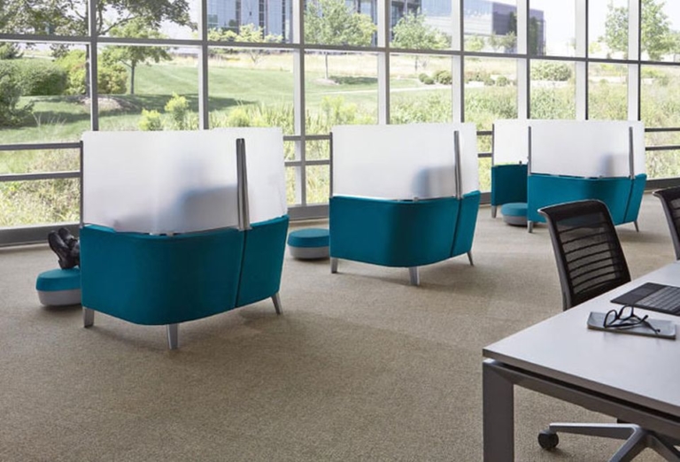 Brody office pod by Steelcase provides stress-free workspace