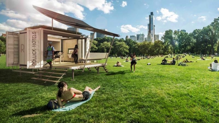 Transportable pop-up hotel built from shipping containers - Homecrux
