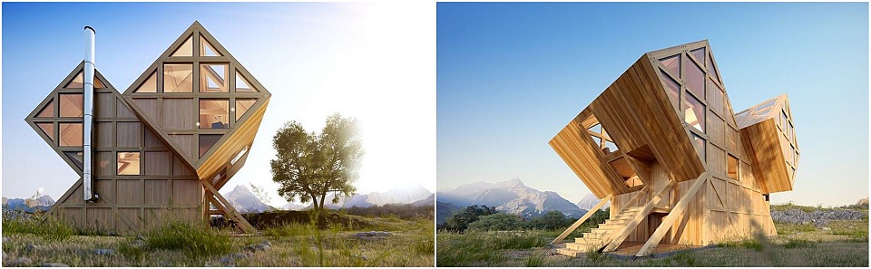 Valley house in Kiev beautifully imitate the natural asymmetry of the ...