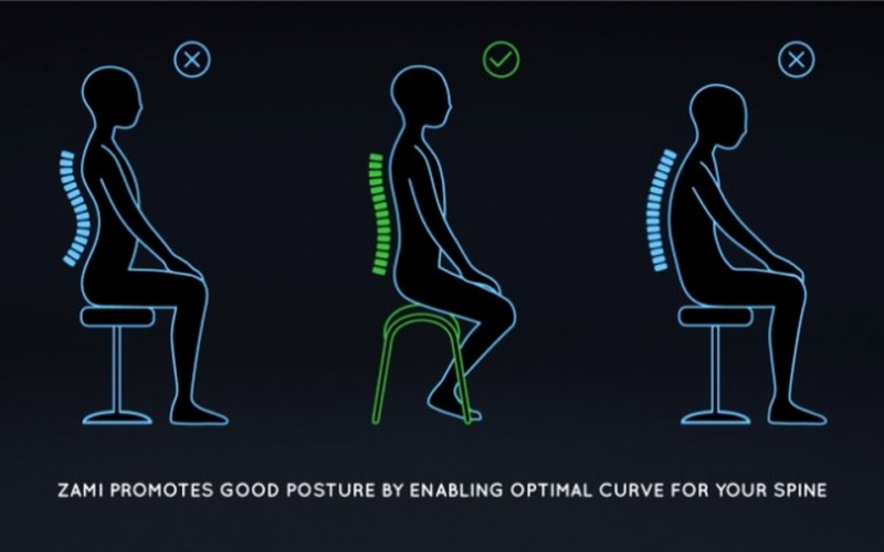 Zami Life smart stool promotes active sitting and aligns body posture ...