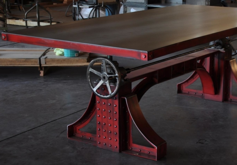 Vintage Industrial Crank Tables are perfect for classic and modern ...