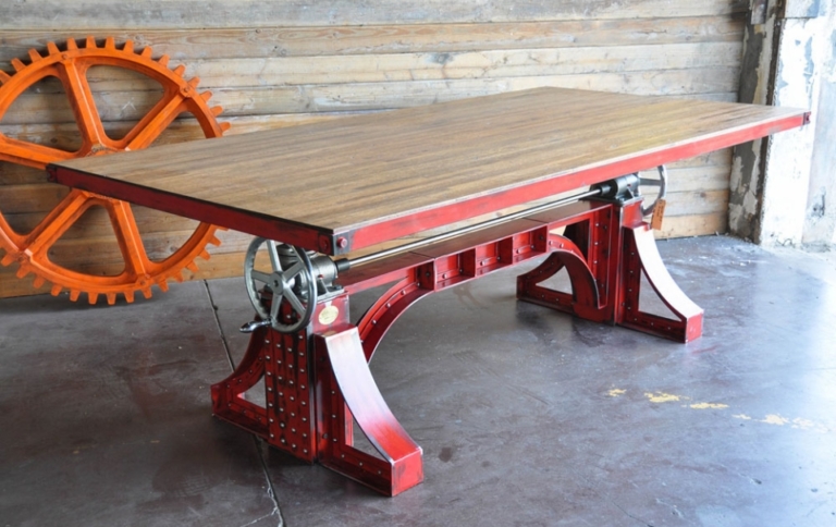 Vintage Industrial Crank Tables are perfect for classic and modern ...