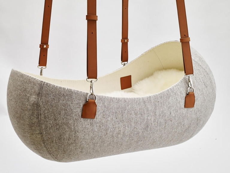 Little Nest is an eco-friendly cradle made from traditional wool ...
