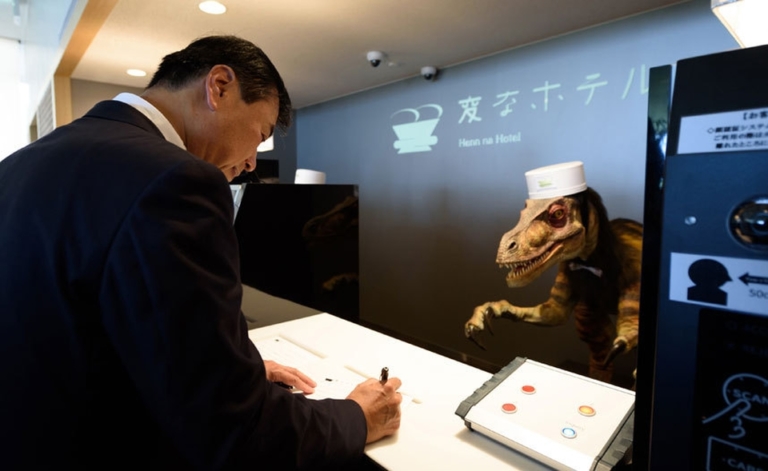 Henn-na Hotel is a world’s first fully-automated robot-staffed hotel in ...