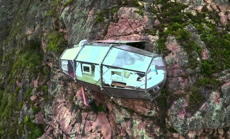 Natura Vive Skylodge Adventure Suites in Peru Hang High on a Cliff