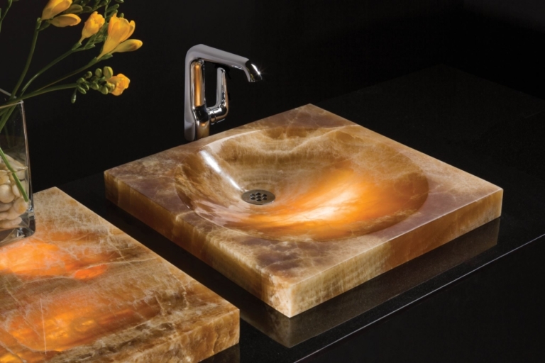 Illumine your bathroom with Stone Forest's award-winning SYNC sinks