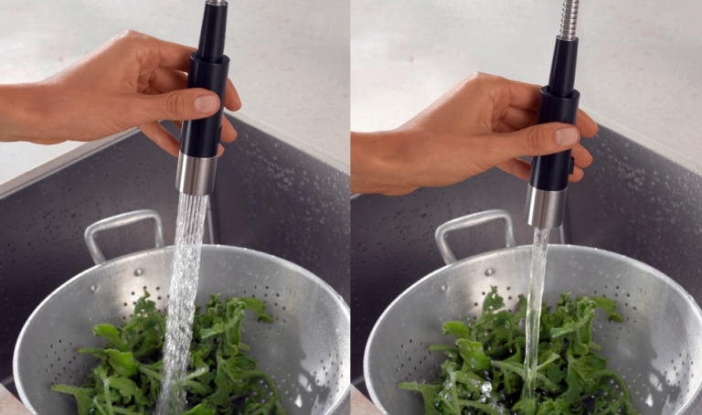 Sync by Dornbracht is an ultra-modern kitchen mixer tap with advance ...